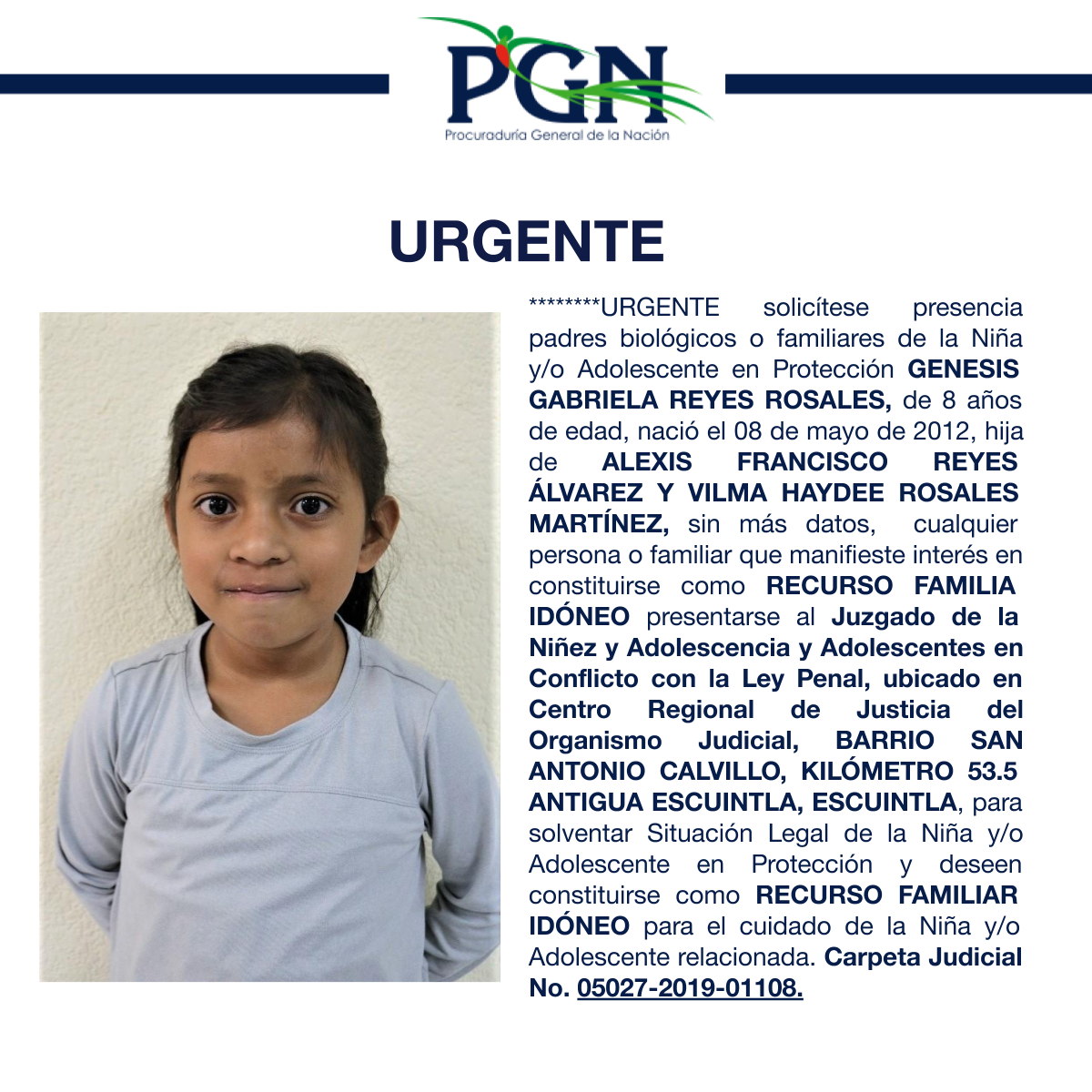 GENESIS GABRIELA REYES ROSALES - Procuraduría General de la Nación PGN