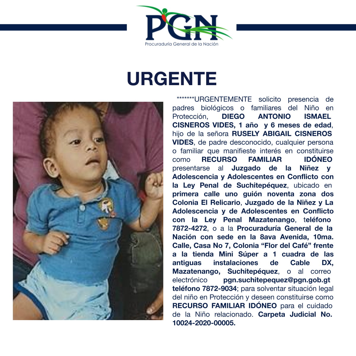 DIEGO ANTONIO ISMAEL CISNEROS VIDES - Procuraduría General de la Nación PGN