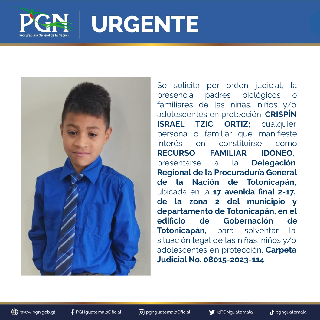 CRISPÍN ISRAEL TZIC ORTIZ - Procuraduría General de la Nación PGN