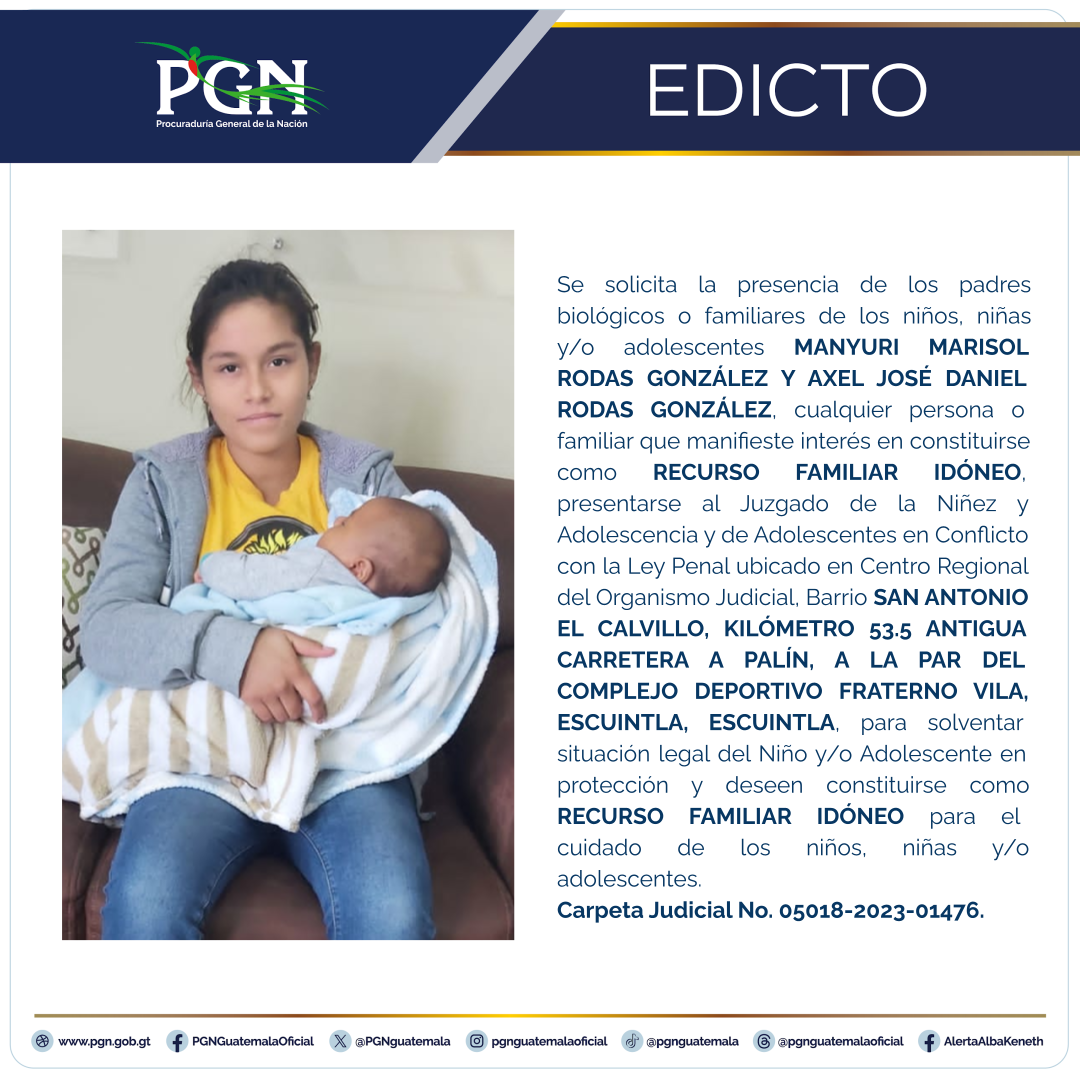 MANYURI MARISOL RODAS GONZÁLEZ Y AXEL JOSÉ DANIEL RODAS GONZÁLEZ ...