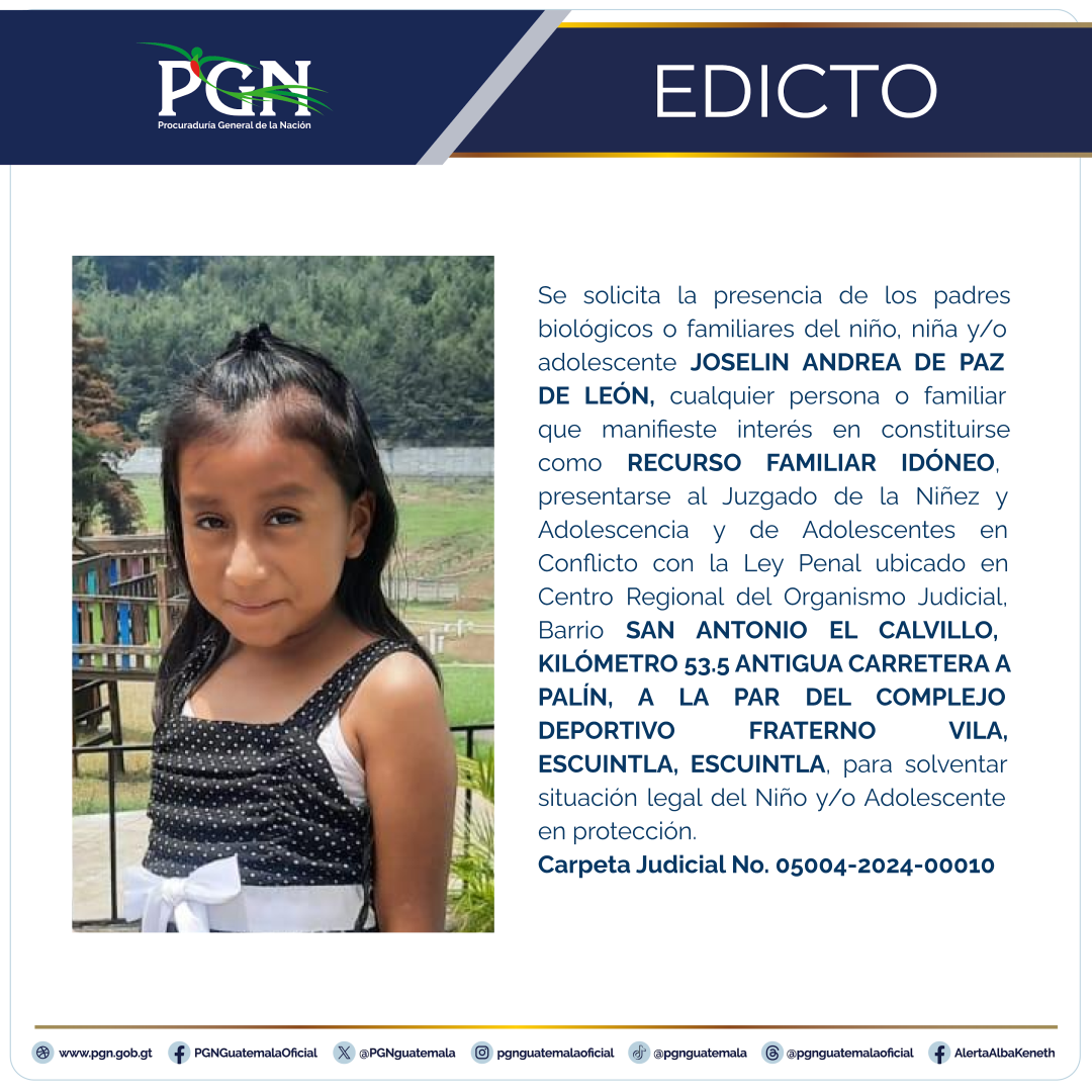 JOSELIN ANDREA DE PAZ DE LEÓN - Procuraduría General de la Nación PGN