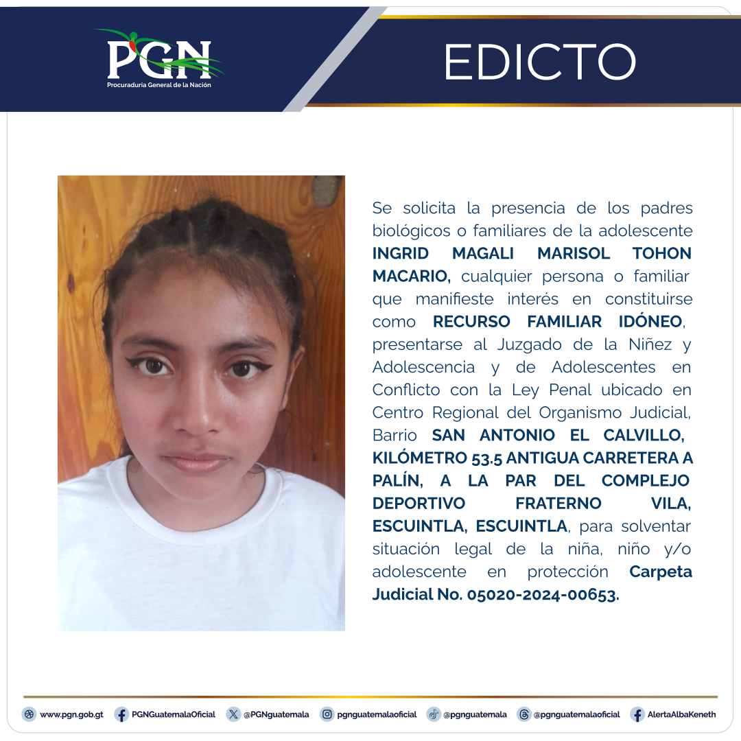 INGRID MAGALI MARISOL TOHON MACARIO - Procuraduría General de la Nación PGN
