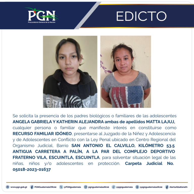ANGELA GABRIELA Y KATHERIN ALEJANDRA MATTA LAJUJ - Procuraduría General ...