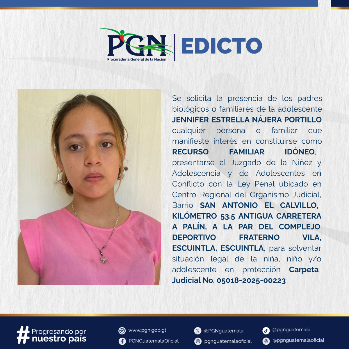 JENNIFER ESTRELLA NÁJERA PORTILLO - Procuraduría General de la Nación PGN