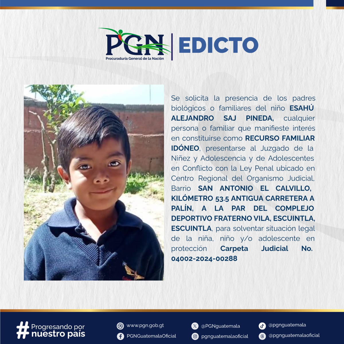 ESAHÚ ALEJANDRO SAJ PINEDA - Procuraduría General de la Nación PGN