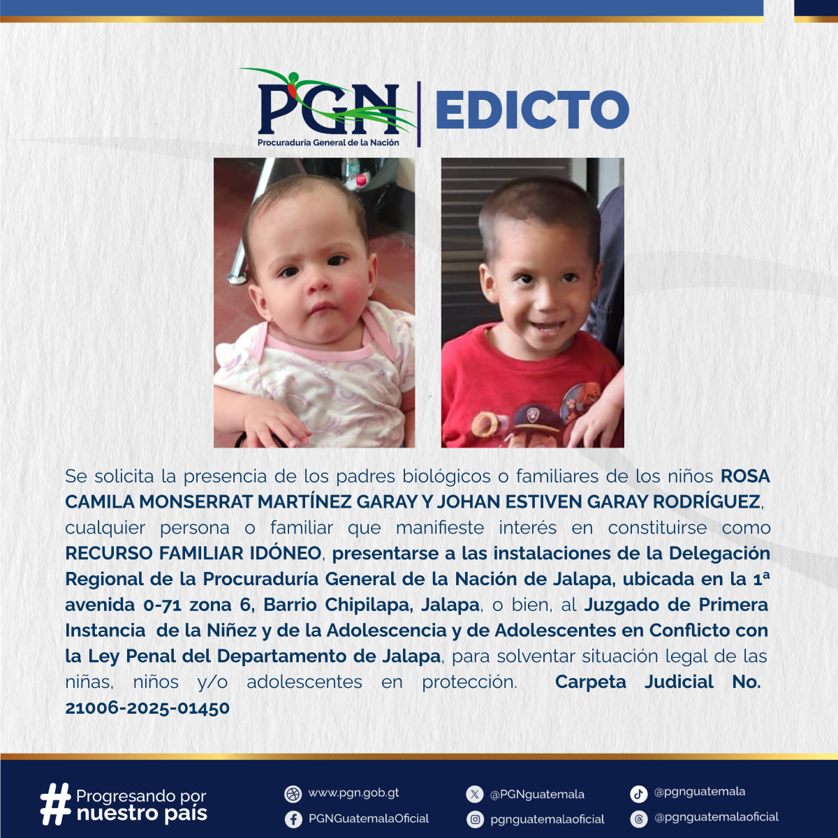 ROSA CAMILA MONSERRAT MARTÍNEZ GARAY Y JOHAN ESTIVEN GARAY RODRÍGUEZ ...